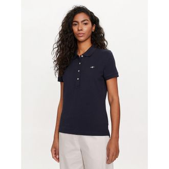 GANT Poloshirt Shield 4200870 Dunkelblau Slim Fit