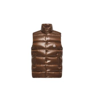 Moncler Moncler Tibb Down Gilet, Men, Brown, Size: 0