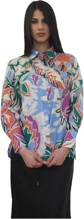 Marella Femme, Blouses et Chemises, Multicolore, Taille: 36 FR Chemise Imprim&eacute;e en Lin