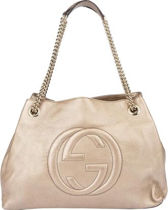 Gucci Crossbody Bags - Gucci Leather GG Soho Shoulder Bag - Gr. unisize - in Bunt - f&uuml;r Damen
