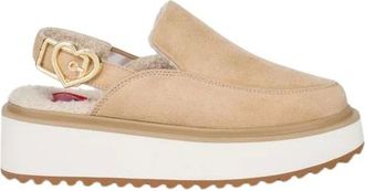 Love Moschino Femme, Chaussures, Beige, Taille: 38 EU Mules en tissu doux