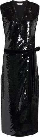 Alberta Ferretti Pailletten-Midikleid - - Dresses - Damen - Schwarzk - L