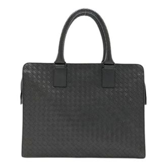 Bottega Veneta Pre-owned Sacoche en cuir Intrecciato - Femme - Pre-owned - Noir - Taille: ONE Size