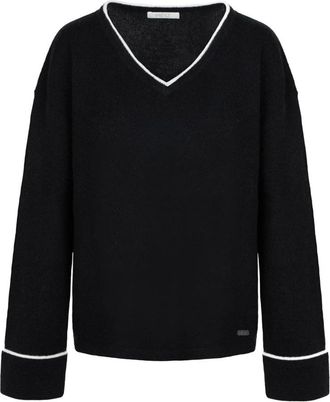 H&eacute;st H&eacute;st, Femme, Pulls, Noir, Taille: 38 FR FAM V-neck Sweater
