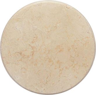 vidaXL Dessus de table Cr&egrave;me &Oslash;50x2,5 cm Marbre Vidaxl