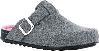 Gr&Uuml;nland CI2972 pile pantoufle femme avec gris-rose jeune hiver laine cuite, ruban gris-rose 40, Gris rose., 40 EU