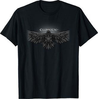Eluveitie Black Raven T-Shirt, Herren & Damen, Unisex, Klassisch, Schwarz, S (Small, EU), Kurzarm, T-Shirt, 1981507031
