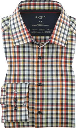 Olymp Herren Hemd rot kariert