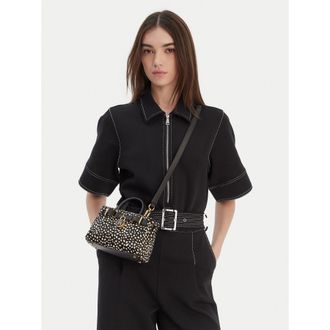 Tommy Hilfiger Handtasche Tommy Hilfiger American Icon Micro Tote Deer Le AW0AW18168 Schwarz