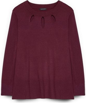 Fiorella Rubino Femme, Pulls, Violet, Taille: 36 FR Pull ras du cou avec d&eacute;tail ajour&eacute;