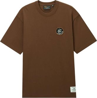 Alpha Industries t-shirt à patch imprimé - Marron