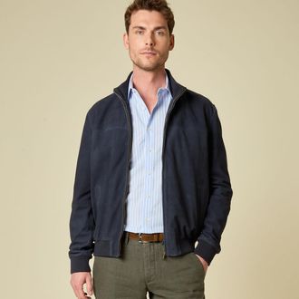 Bexley Seaver - Blousons et vestes Cuir homme bleu marine