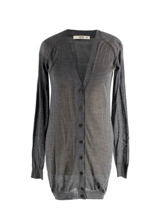 Prada Grey Super Fine Knit Cardigan Size XXS