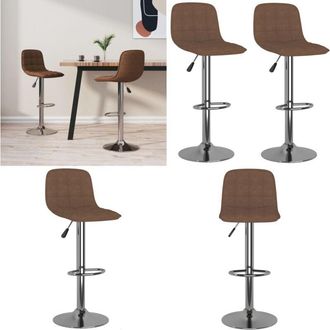 vidaXL Barhocker 2 Stk. Braun Stoff - Vidaxl