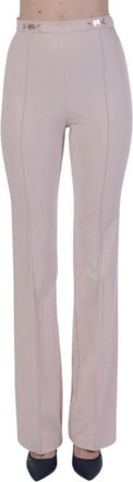 Elisabetta Franchi Femme, Pantalons, Beige, Taille: 42 FR Wide Pantalons
