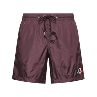 Moncler Archive Logo Badeshorts - - Swimwear - Herren - Lila - M