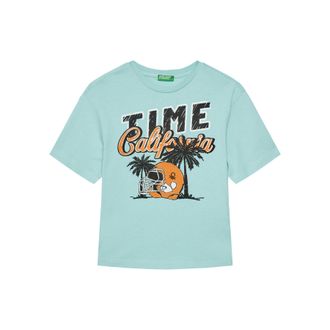 Benetton United Colors Of Benetton T-Shirt 3I1XC10O4 Blau Regular Fit