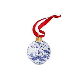 Spode Weihnachtskugel, italienisch, Blau, 1 St&uuml;ck
