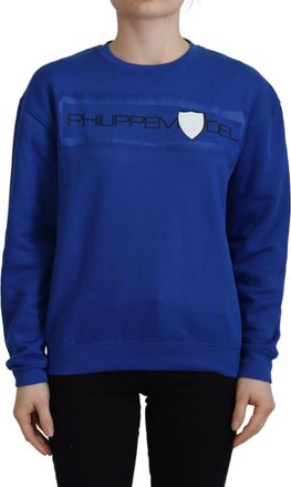 Philippe Model Blaues Sweatshirt mit Rundhalsausschnitt, entspannter Schnitt