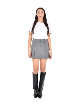 Pennyblack Womens Pleated Skirt Gray Polyester