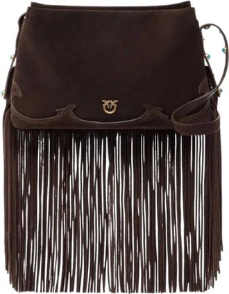 Pinko Pinko, Femme, Sacs, Brun, Taille: ONE Size One Two Three Bag