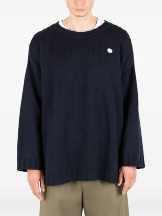 Société Anonyme pull à patch logo - Bleu