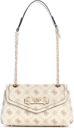Guess sac à épaule bandoulière Silia Convertible Xbody Flap Bag Vanilla Logo écru