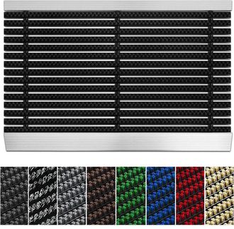 Casa Pura Paillasson en aluminium Profi Brush Noir 50 x 80 cm