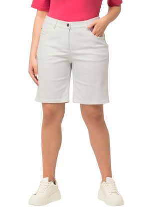 Ulla Popken Damen, gro&szlig;e Gr&ouml;&szlig;en, Jeansbermuda Mandy, 5-Pocket-Form, Komfortbund