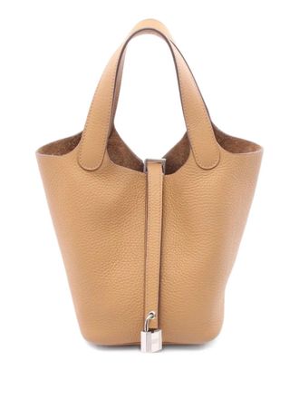 Hermès sac à main Picotin Lock PM Clémence (2023) - Marron