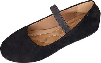 Generic Ballerines plates confortables pour femme, couleur unie, l&eacute;g&egrave;res, &eacute;l&eacute;gantes, d&eacute;contract&eacute;es, polyvalentes, respirantes, chaussures Mary Jane pour loisi