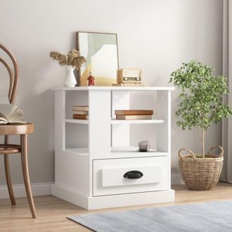 vidaXL Vidaxl - Table dappoint blanc 50x50x60 cm bois ding&eacute;nierie