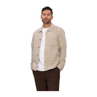 Dstrezzed Lino Check Overshirt - - Shirts - Herren - Beige - XL
