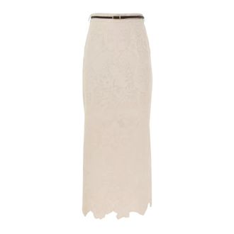 Zimmermann Cremefarbener Rock mit Ottie-Stickerei - - Skirts - Damen - Wei&szlig; - M