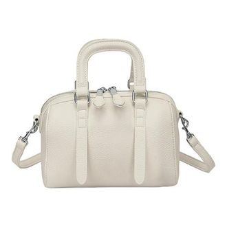 Generic Sac &agrave; bandouli&egrave;re en cuir synth&eacute;tique pour femme, sac &agrave; main polyvalent pour le travail, le shopping, les voyages, lautomne, blanc, 16.14x9.84x5.12inc