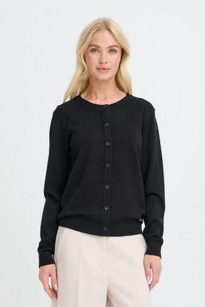 Oxmo Strickjacke OXAida Modische Strickjacke mit Knopfleiste