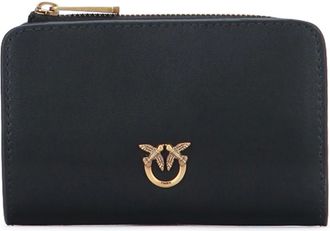 Pinko Pinko, Femme, Accessoires, Noir, Taille: ONE Size Mini Wallet Vitello Seta