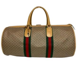 Gucci unisex, Pre-owned, Brun, Taille: ONE Size Sac Boston GG Pattern Pre-owned