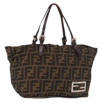 Fendi Pre-owned Sac &agrave; main en toile Zucca - Femme - Pre-owned - Brun - Taille: ONE Size