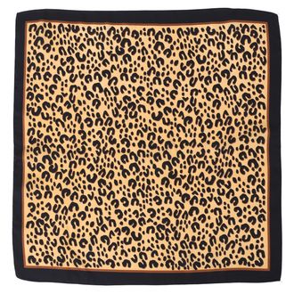 Amosfun D&uuml;nner Quadratischer Leopardenmuster Schal 27X27 Zoll Leichtes Seidentuch Damen Halstuch Modisches Accessoire F&uuml;r Alltag Und Muttertag Geschenk