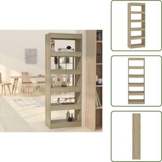 vidaXL Biblioth&egrave;que/s&eacute;parateur de pi&egrave;ce ch&ecirc;ne sonoma bois ding&eacute;nierie - Biblioth&egrave;que - Meuble Rangement - &Eacute;tag&egrave;re - S&eacute;parateur Pi&egrave;ce - Biblioth&egrave;que Bois