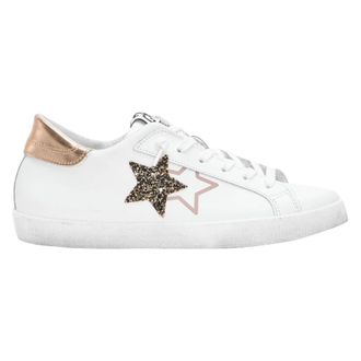 2Star Wei&szlig;e Ledersneaker mit Kupfer- und Schwarze Details - - Shoes - Damen - Wei&szlig; - 36 EU