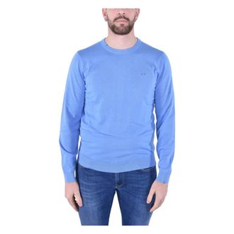 Sun 68 Homme, Pulls, Bleu, Taille: M Pull Basique &agrave; Manches Longues