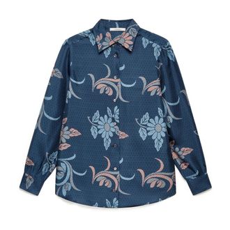 Maliparmi Collection Print Shirt - - Blouses & Shirts - Damen - Blau - M