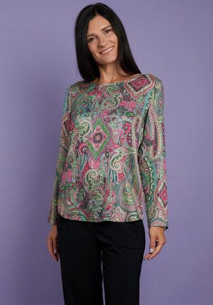 Seidel Moden Langarmbluse mit All-Over Print, MADE IN GERMANY