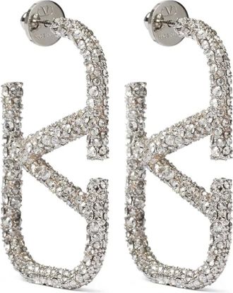 Valentino Garavani Femme, Accessoires, Gris, Taille: ONE Size VLogo Signature Earrings