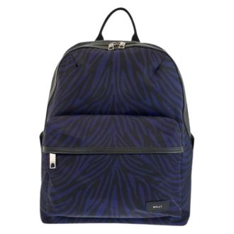 Bally Pre-owned Zebra Nylon Backpack - - Pre-owned - Herren - Blau - ONE SIZE