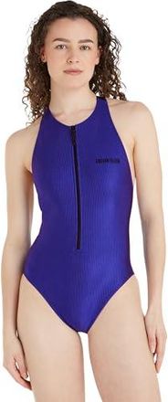 Calvin Klein Racerback One Piece KW0KW02407 Dos Nageur, Bleu (Midnight Lagoon), L Femme