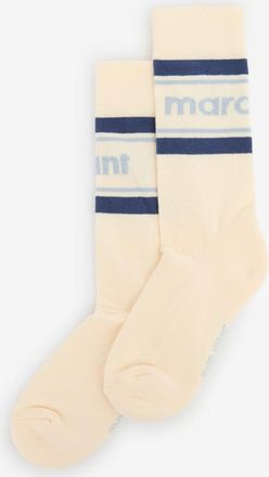 Isabel Marant Chaussettes Dona - Femme - Écru Et Bleu - Isabel Marant