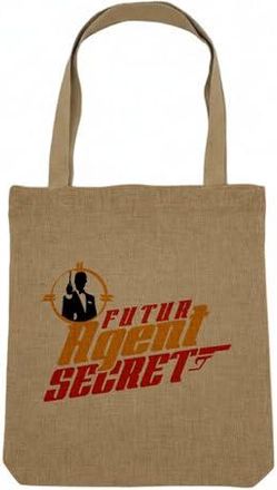 Fabulous Sac Shopping Tote Bag Aspect Lin - Futur Agent Secret M&eacute;tier H&eacute;ros Combat - Sac de Courses Toile Epaisse 360g Beige Naturel Cabas Port&eacute; Epaule Solide 